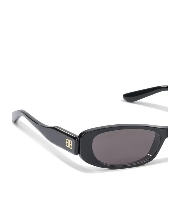 Balenciaga Nova Oval Frame Sunglasses - Gray