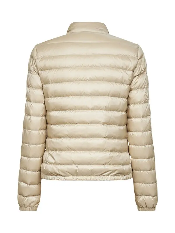 Moncler Lans Zip-up Short Padded Jacket - Beige