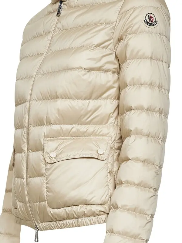Moncler Lans Zip-up Short Padded Jacket - Beige