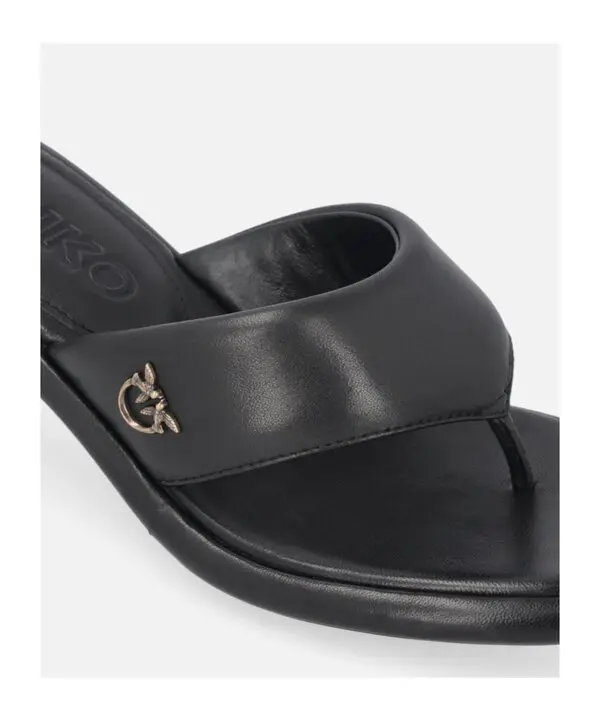 Pinko Love Birds Plaque Sandals