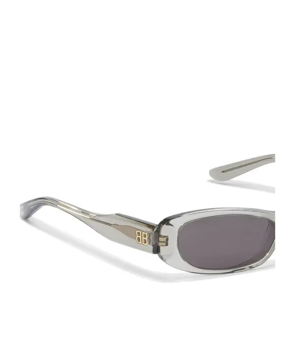 Balenciaga Nova Oval Sunglasses - Gray