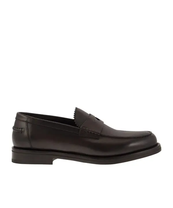 DOUCAL'S Penny Slip-on Loafers - Black