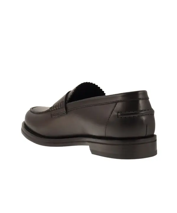 DOUCAL'S Penny Slip-on Loafers - Black