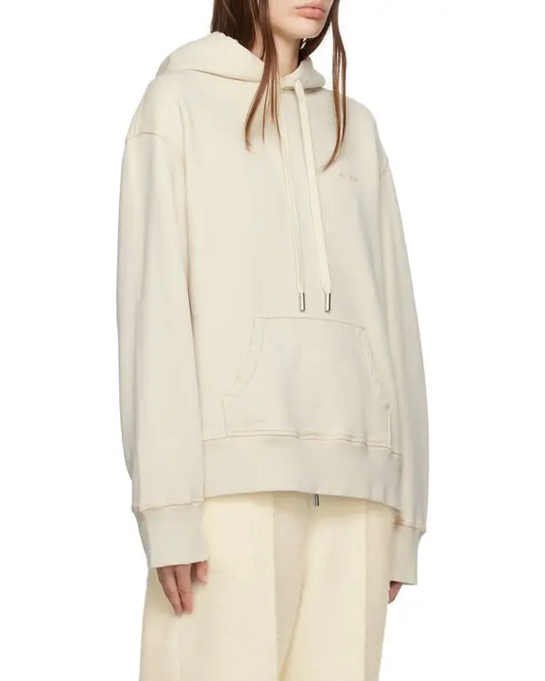 AMI Paris Logo Embroidered Drawstring Hoodie