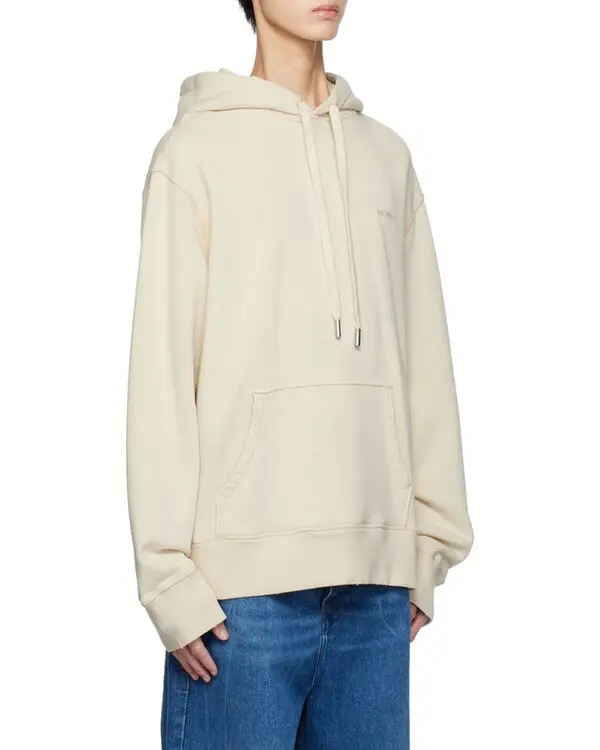AMI Paris Logo Embroidered Drawstring Hoodie