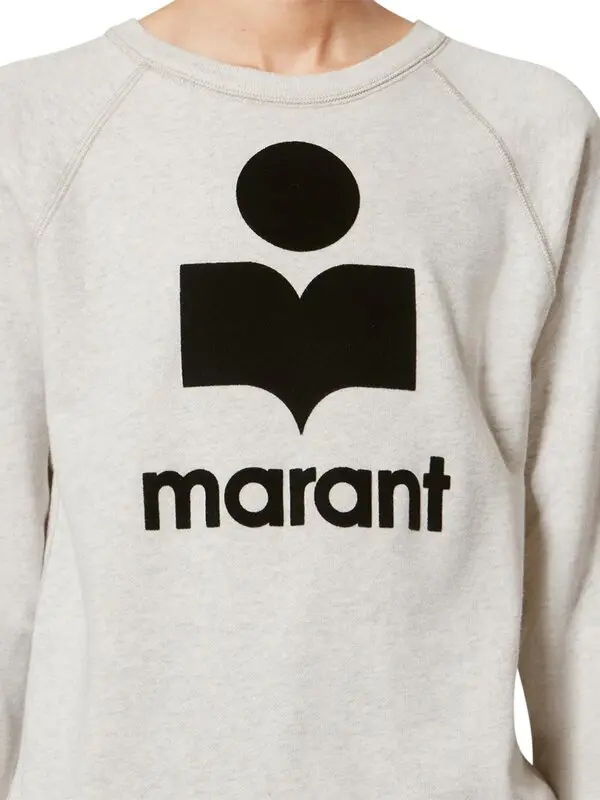 Isabel Marant Étoile Logo-embellished Long-sleeve Sweatshirt - White