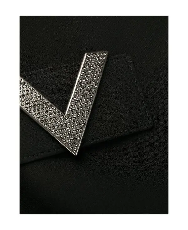 Valentino Garavani Short Sleeve Logo Belt Dress