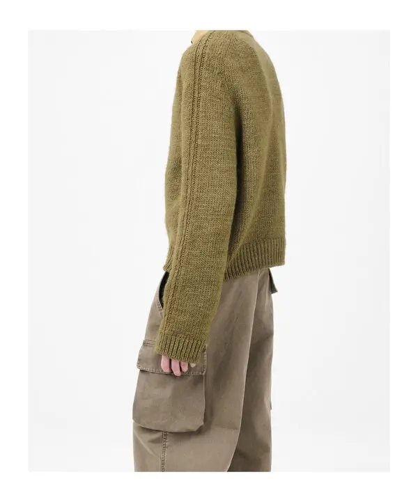 Our Legacy Roundneck Jumper - Flush Green Rustic Wool Silk