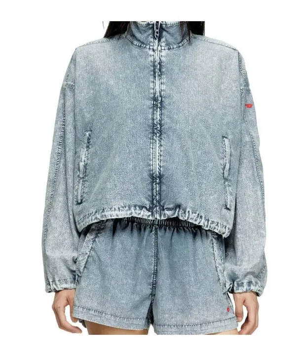 DIESEL® G-leam-r1 Denim Bomber Jacket - Light Blue