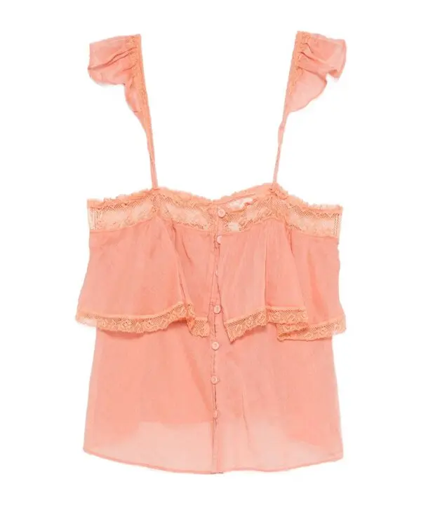 FORTE_FORTE Ruffled Detail Blouse - Pink