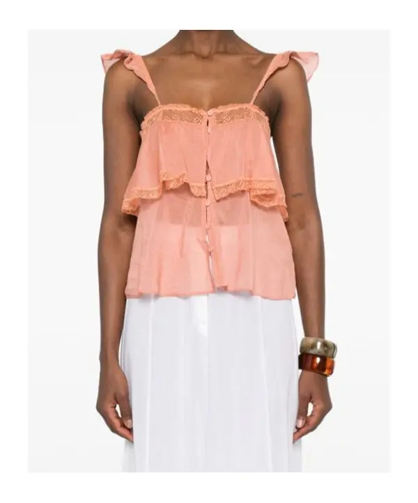 FORTE_FORTE Ruffled Detail Blouse - Pink