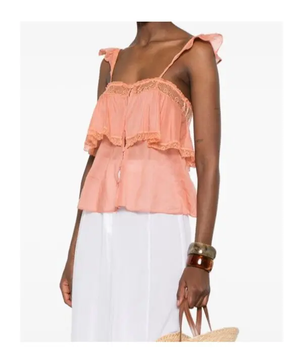 FORTE_FORTE Ruffled Detail Blouse - Pink