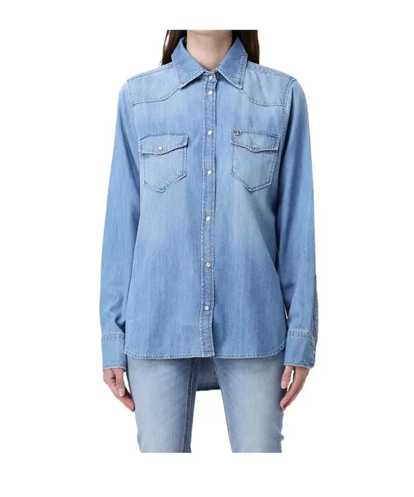 Liu Jo Long-sleeved Denim Shirt - Blue