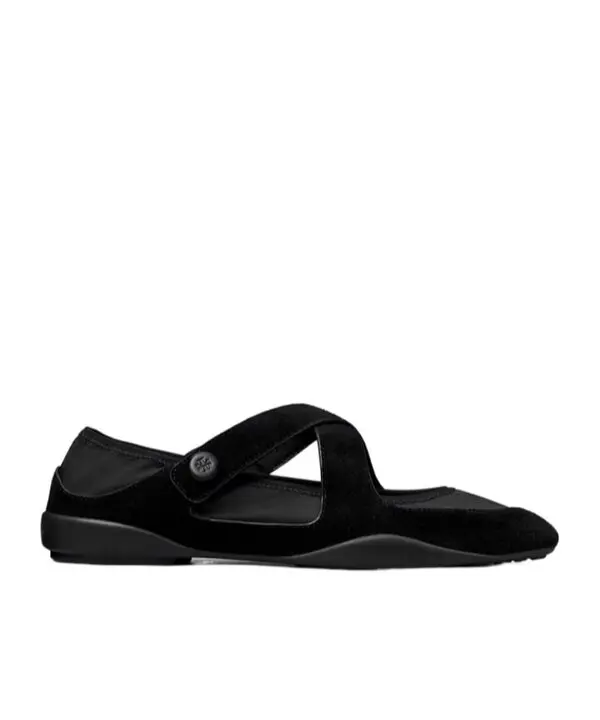 Tory Burch Romy Ballet Flats With Sport Strap - Black