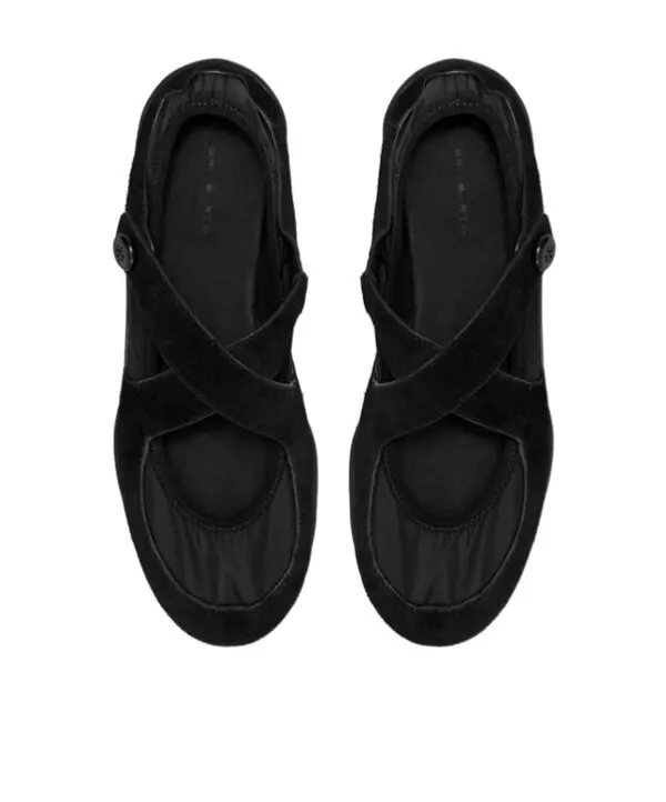 Tory Burch Romy Ballet Flats With Sport Strap - Black