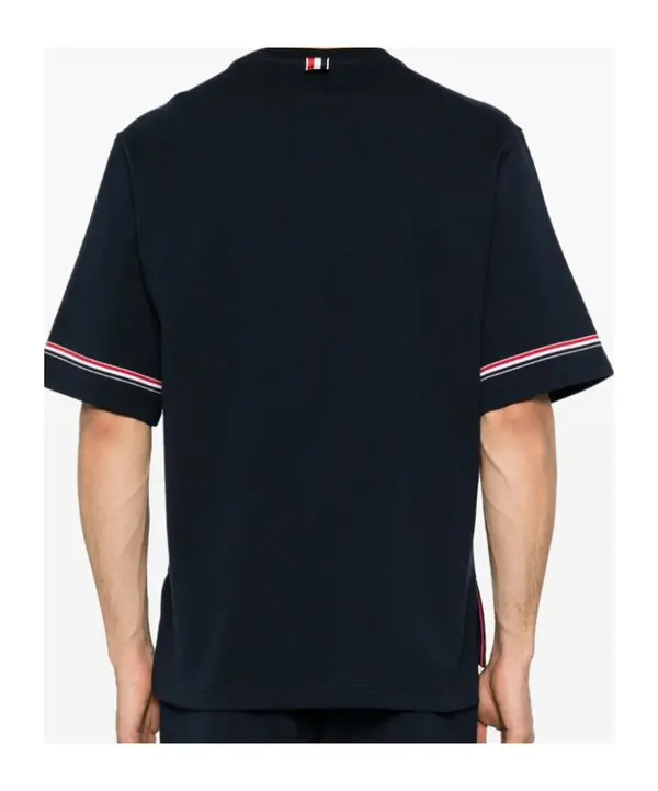 Thom Browne Rwb-stripe Crewneck T-shirt - Blue