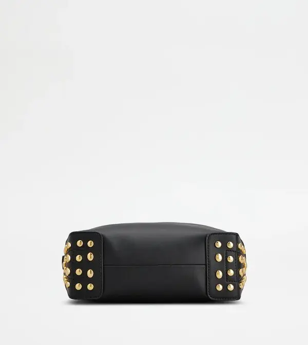 TOD'S Mini Studded Shoulder Bag - Black