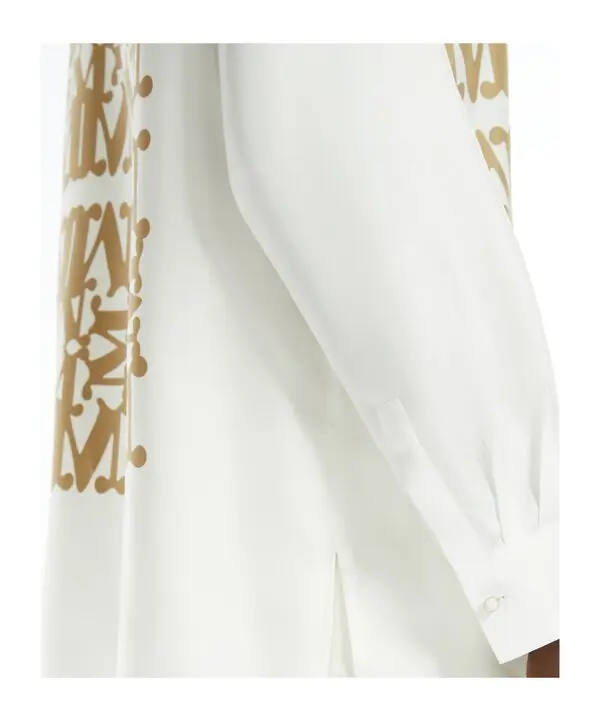 Max Mara Logo Print Long-sleeve Shirt - Vanilla