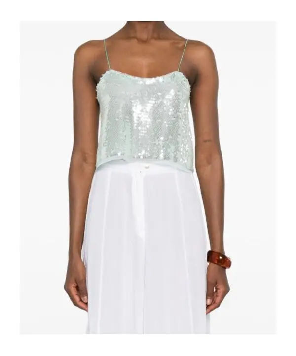 FORTE_FORTE Sequin Embellished Blouse - White