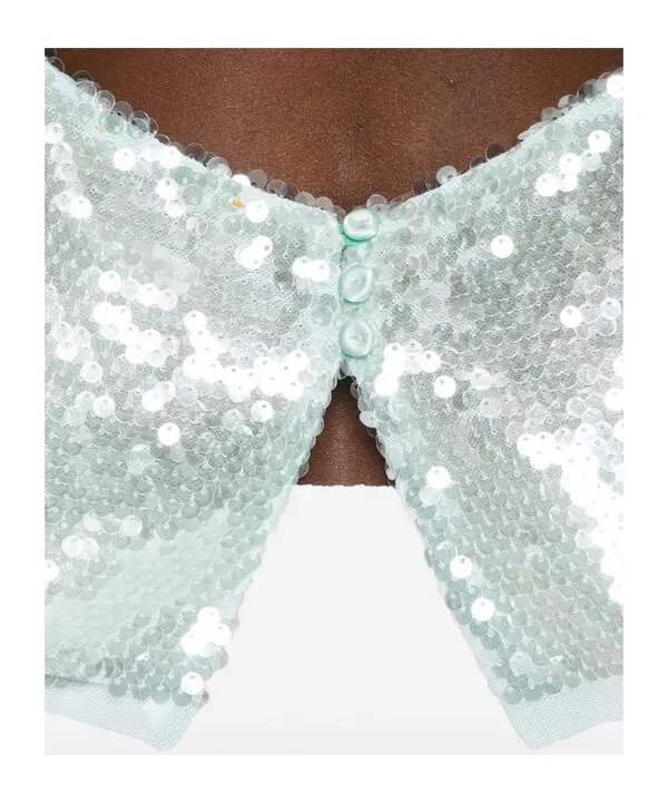 FORTE_FORTE Sequin Embellished Blouse - White
