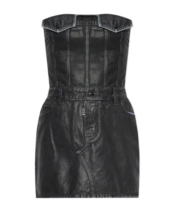 Dsquared2 Strapless Denim Dress