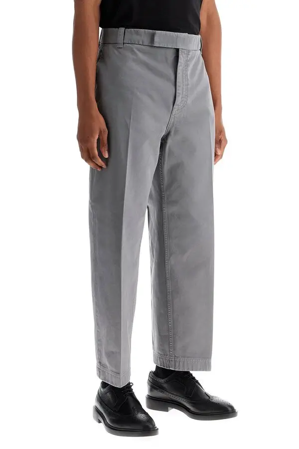 Thom Browne Tapered Leg Chinos With Pressed Crease - Medium Gray