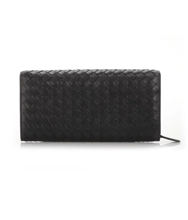 Bottega Veneta Knit A Flip Purse - Black
