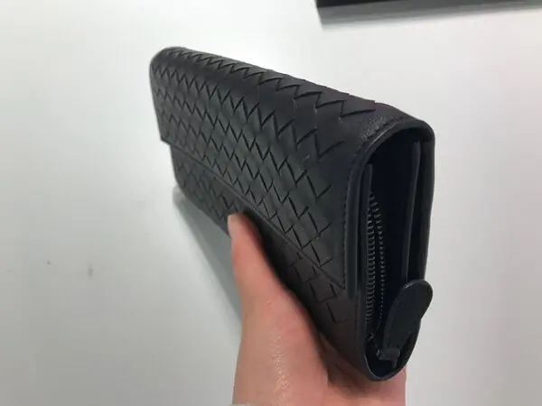 Bottega Veneta Knit A Flip Purse - Black