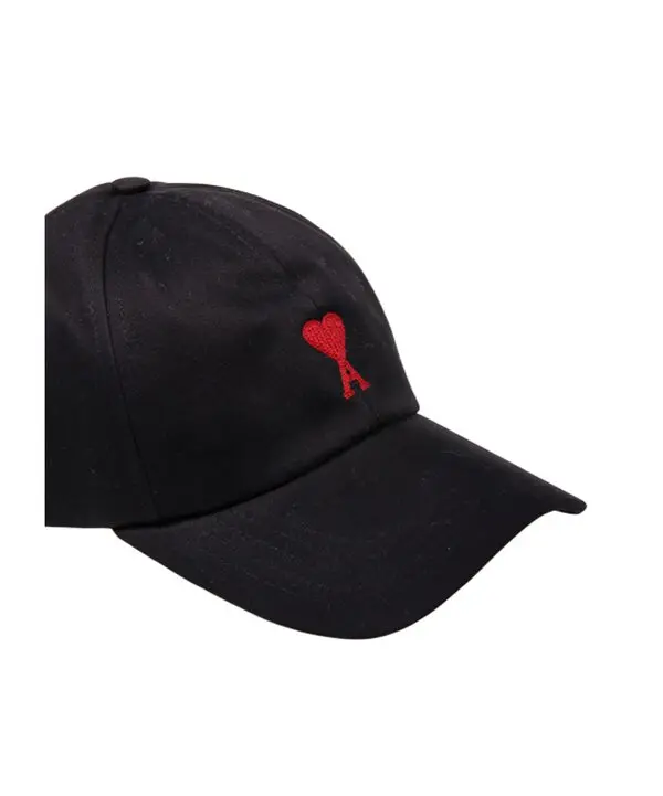 AMI Paris Baseball Cap With Embroidered Logo - Black