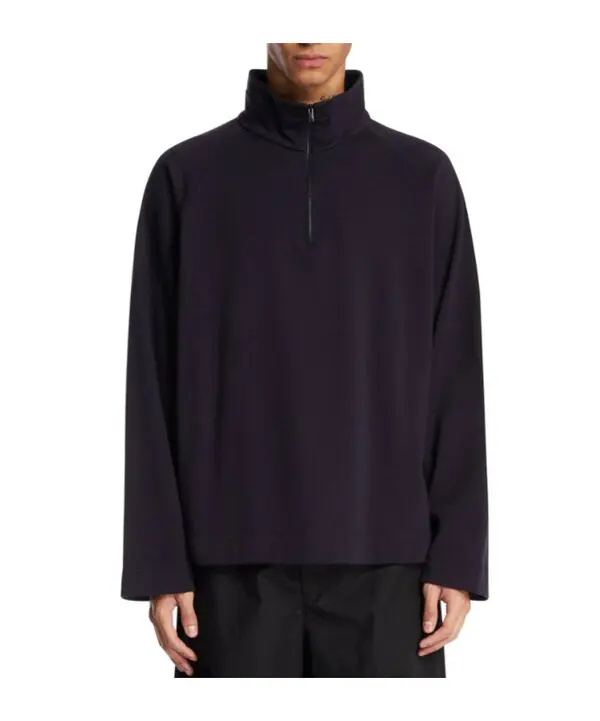 THE ROW Long Sleeve Zip-up Blended Top