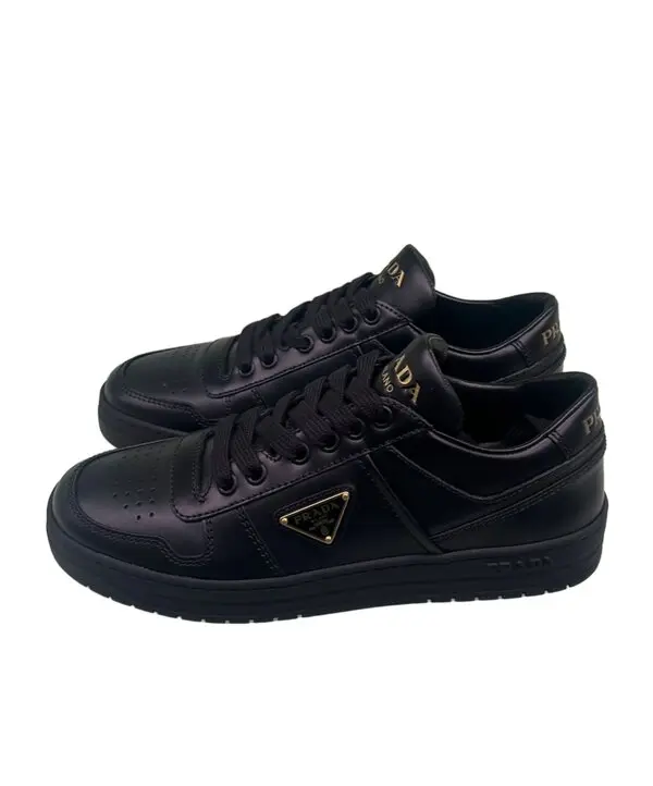 Prada Downtown Leather Sneakers - Black
