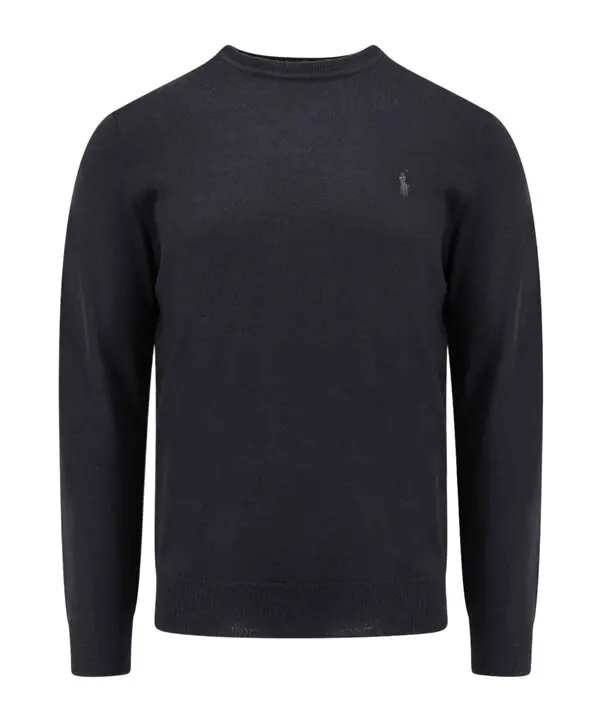 Polo Ralph Lauren Crewneck Jumper With Embroidered Logo - Black