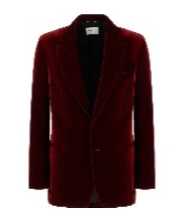 Saint Laurent Velvet Single-breasted Jacket - Brown