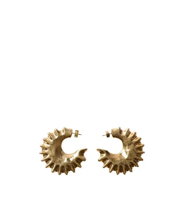 Jacquemus Seahorse Hoop Earrings - Golden