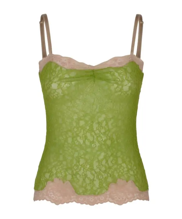 Valentino Garavani Lace Camisole Top - Green