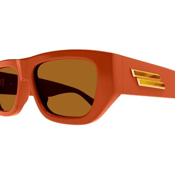 Bottega Veneta Rectangular Frame Sunglasses - Brown