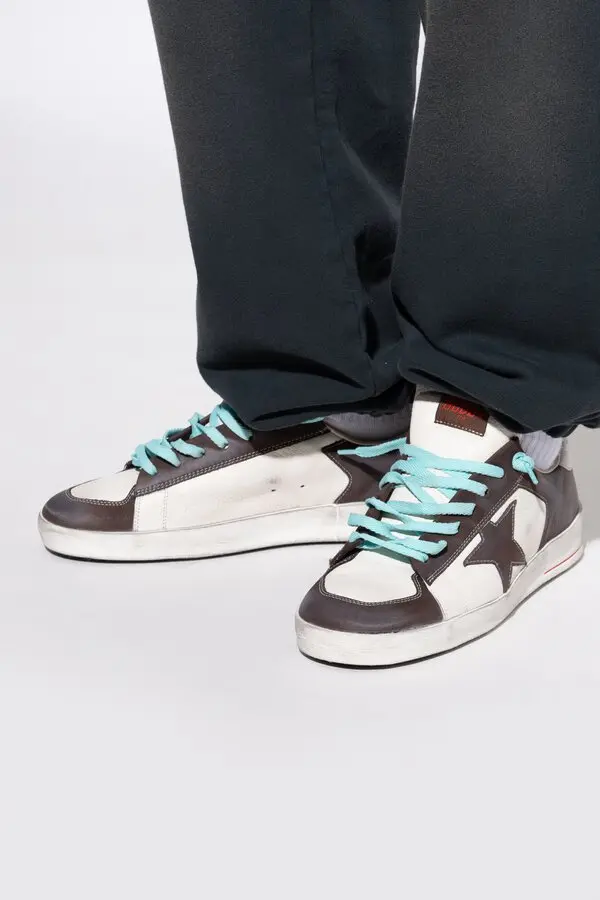 GOLDEN GOOSE Star Detail Leather Sneakers - Black