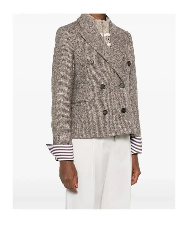 Brunello Cucinelli Double-breasted Blazer - Brown