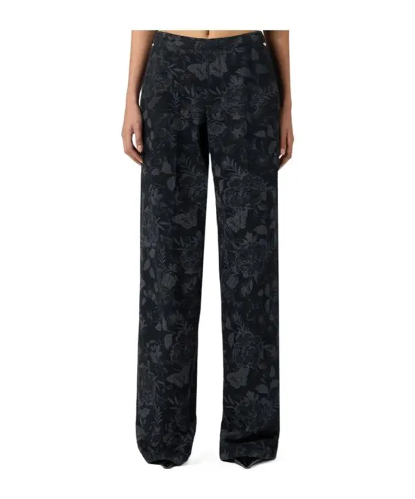 Blumarine Laser-print Wide-leg Trousers
