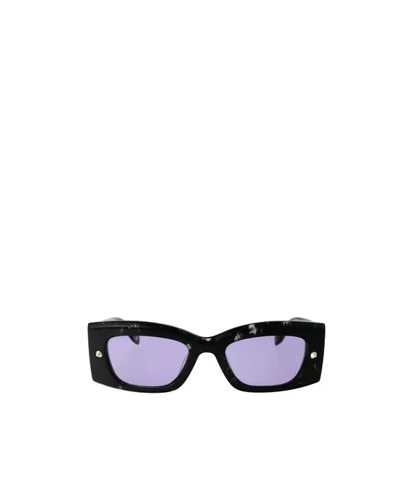 Alexander McQueen Rectangle Frame Sunglasses - Black