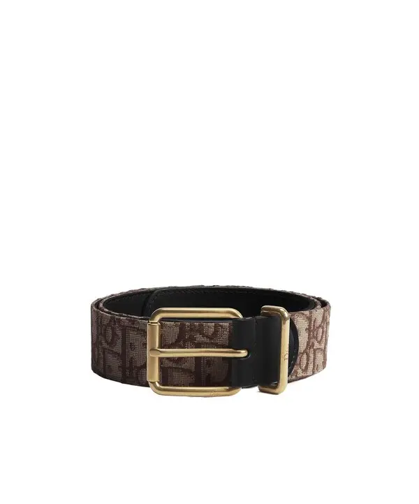 Dior Logo-jacquard Buckle Belt - Brown