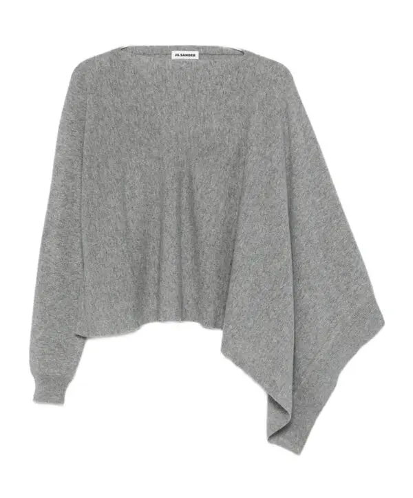 JIL SANDER Draped Asymmetric Knitted Cape
