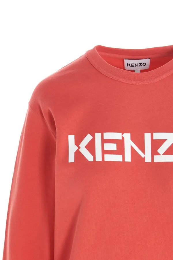 Kenzo Logo Print Sweatshirt - Orange