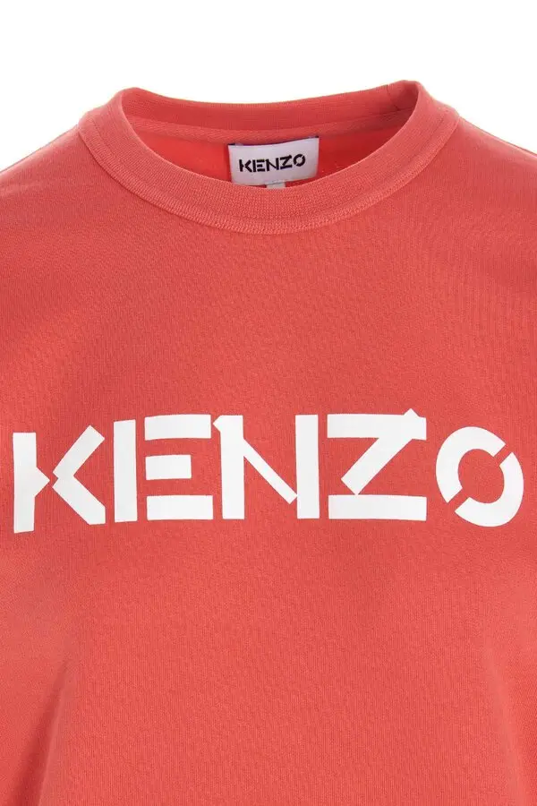 Kenzo Logo Print Sweatshirt - Orange