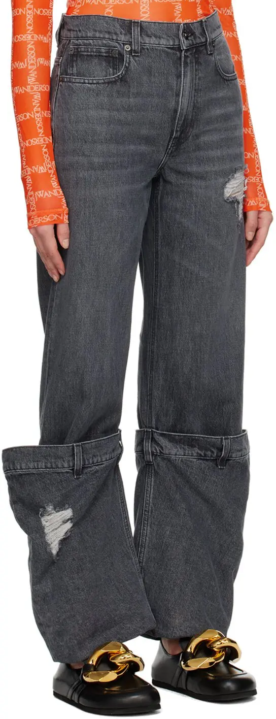 J.W.ANDERSON Jw Anderson Logo Patch Distressed Jeans
