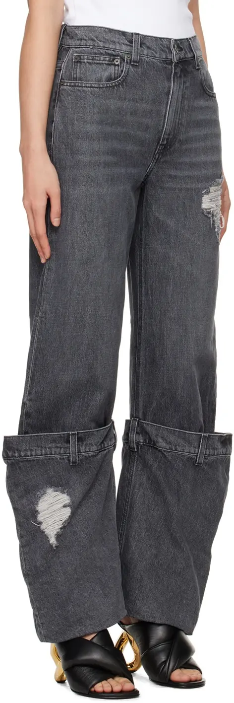 J.W.ANDERSON Jw Anderson Logo Patch Distressed Jeans