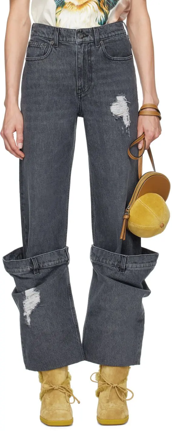 J.W.ANDERSON Jw Anderson Logo Patch Distressed Jeans