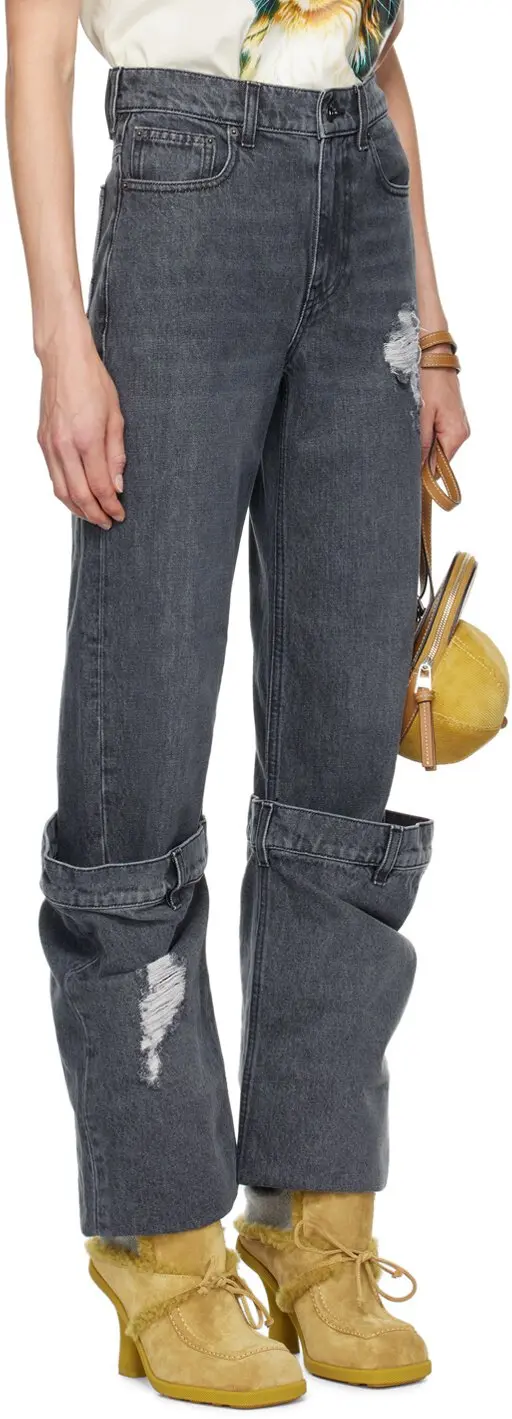 J.W.ANDERSON Jw Anderson Logo Patch Distressed Jeans