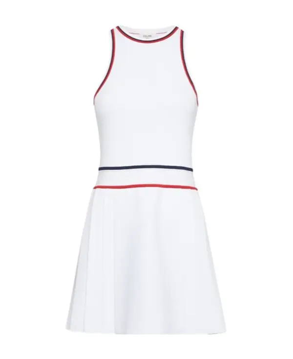 Celine Athletic Dress In Underpinning Viscose - White