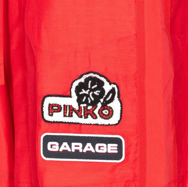 Pinko Logo Patch Wide Leg Bermuda Shorts